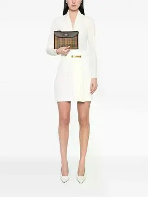 Burberry 20th Century Haymarket Check Canvas Clutch Bag
