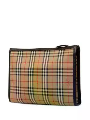 Burberry 20th Century Haymarket Check Canvas Clutch Bag