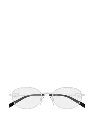 Gucci Oval-frame Glasses - Silver