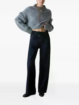 Liu Jo Straight Jeans With Asymmetric Waistband