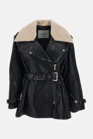 HALFBOY Biker Trench - Black
