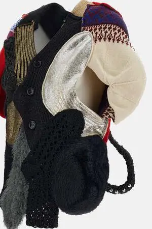 Junya Watanabe Cardigan Asimmetrico Patchwork