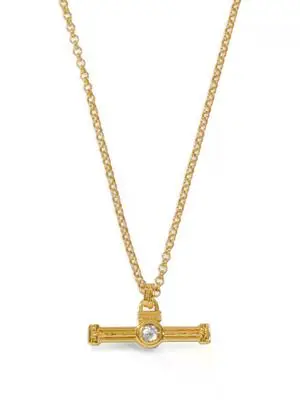 OTTOMAN HANDS Topaz T-bar Necklace - Gold