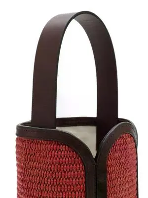 LA PORTEGNA Barbara Woven Bucket Bag