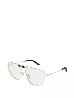 Balenciaga Tag 2.0 Pilot-frame Sunglasses - Gold