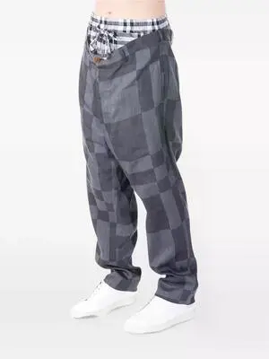 VIVIENNE WESTWOOD Checkered Drop-crotch Trousers