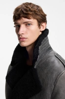 Hugo X Entire Studios Relaxed-fit Leather Jacket