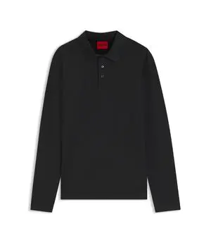 Hugo Slim-fit Polo Shirt In Mercerized Cotton - Black