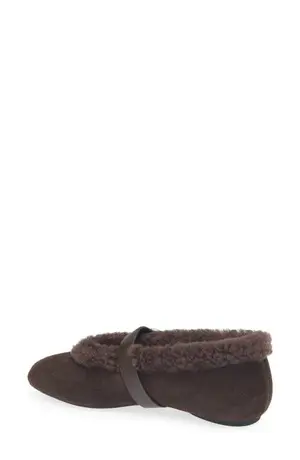 Rag & Bone Spire Genuine Shearling Mary Jane Leather Flat - Dccsd