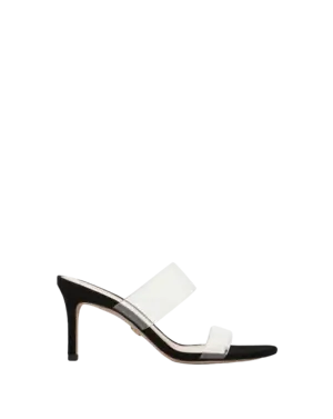 Veronica Beard Asha Mid-heel Sandal Clear Black
