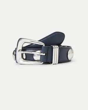 Veronica Beard Arch Studded Leather Belt