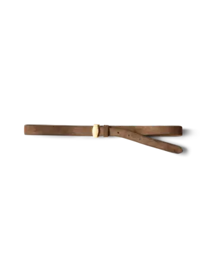 Veronica Beard Dash Suede Belt - Bark
