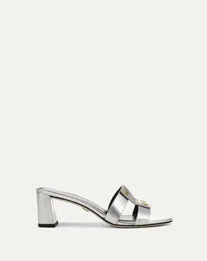 Veronica Beard Via Mid-heel Sandal - Silver