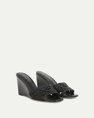Veronica Beard Ellen Macrame Wedge Sandal