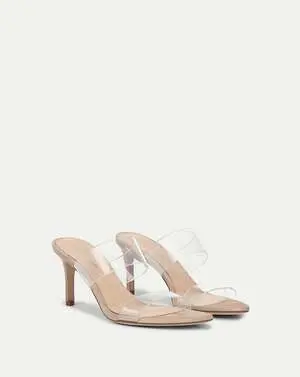 Veronica Beard Asha Mid-heel Sandal Sand Clear