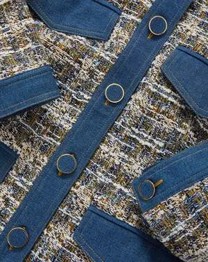 Veronica Beard Ainslie Tweed Jacket - Navy Multi