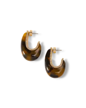 Veronica Beard Resin J-hoop Earring