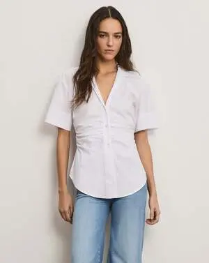 Veronica Beard Devra Button-down Shirt - White