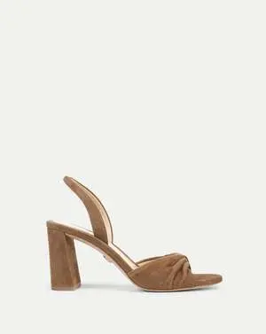 Veronica Beard Tullia Suede Slingback Sandal - Chestnut