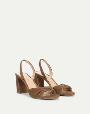 Veronica Beard Tullia Suede Slingback Sandal - Chestnut