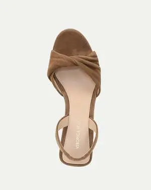 Veronica Beard Tullia Suede Slingback Sandal - Chestnut