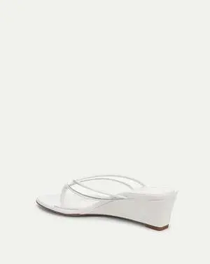 Veronica Beard Clea Jelly Wedge Sandal Clear Coconut - Clear/coconut