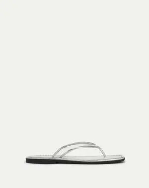 Veronica Beard Clea Jelly Flip-flop Sandal Silver Clear - Silver/clear