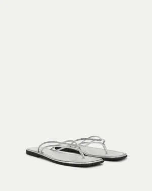 Veronica Beard Clea Jelly Flip-flop Sandal Silver Clear