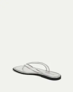 Veronica Beard Clea Jelly Flip-flop Sandal Silver Clear