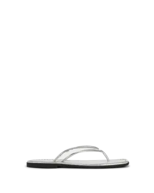 Veronica Beard Clea Jelly Flip-flop Sandal Silver Clear