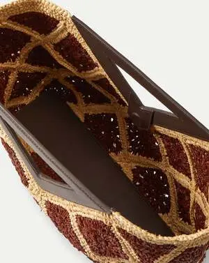 Veronica Beard Raffia Vesper Clutch