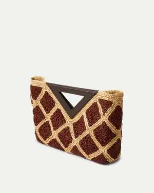 Veronica Beard Raffia Vesper Clutch