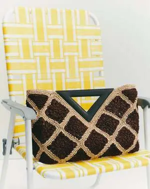 Veronica Beard Raffia Vesper Clutch