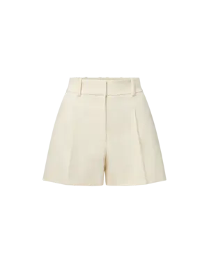 Veronica Beard Craig Pleated Short - Ecru
