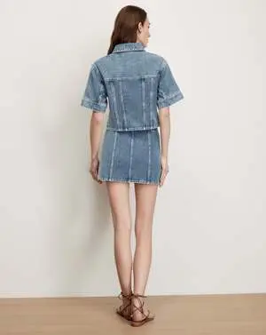 Veronica Beard Malcom Cropped Denim Jacket