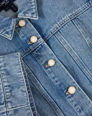 Veronica Beard Malcom Cropped Denim Jacket
