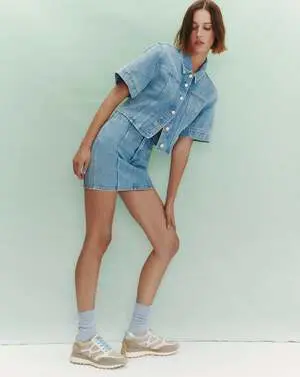 Veronica Beard Malcom Cropped Denim Jacket