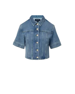Veronica Beard Malcom Cropped Denim Jacket