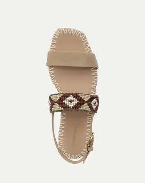 Veronica Beard Marian Beaded Flat Sandal