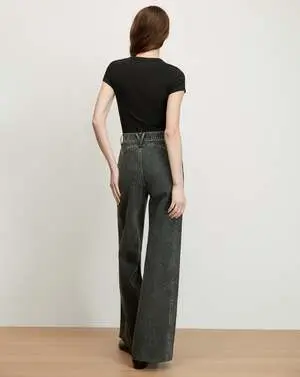 Veronica Beard Grant Studded Wide-leg Jean - Tornado