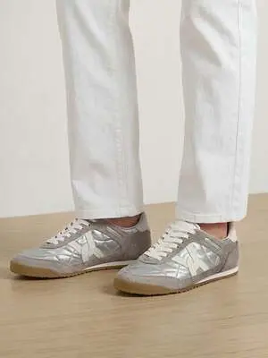 Veronica Beard Natalia Suede Sneaker Silver Grey