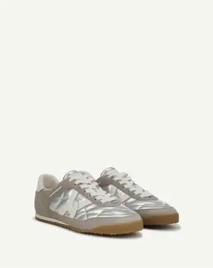 Veronica Beard Natalia Suede Sneaker Silver Grey