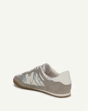 Veronica Beard Natalia Suede Sneaker Silver Grey