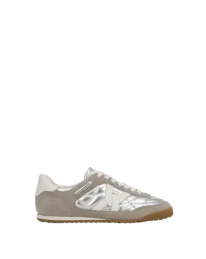 Veronica Beard Natalia Suede Sneaker Silver Grey