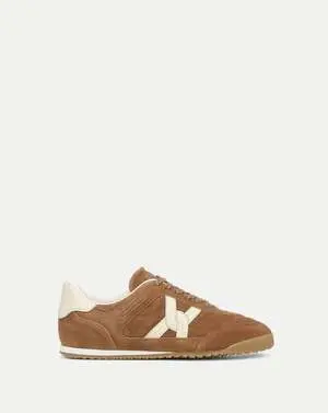 Veronica Beard Natalia Suede Sneaker - Chestnut