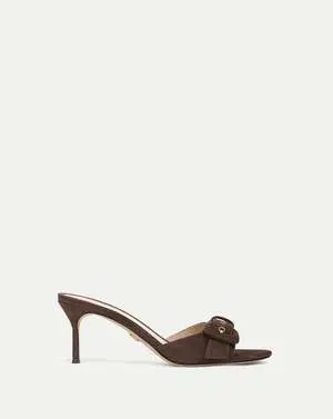 Veronica Beard Tia Buckle Sandal - Espresso