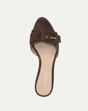 Veronica Beard Tia Buckle Sandal - Espresso