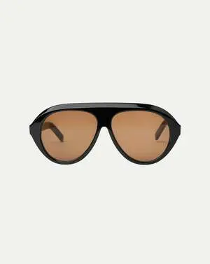 Veronica Beard The Icon Aviator Sunglasses Black