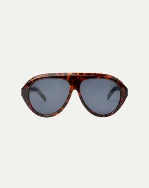 Veronica Beard The Icon Aviator Sunglasses - Tortoise