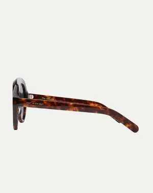 Veronica Beard The Icon Aviator Sunglasses - Tortoise